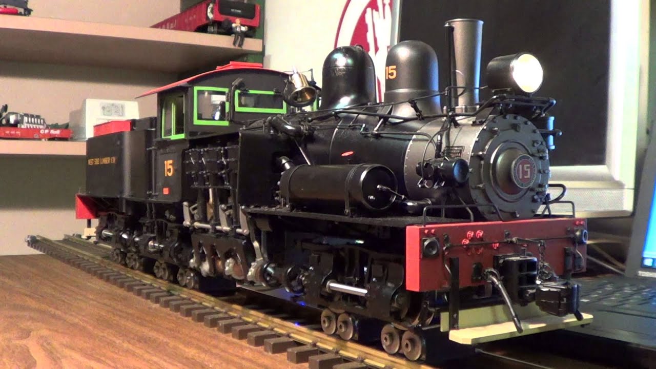 ACCUCRAFT SHAY N 15 WEST SIDE LUMBER CO G SCALE - YouTube