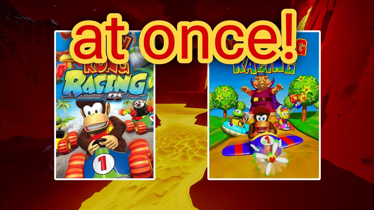 Diddy Kong Racing – Hot Top Volcano (N64 and DS version played AT ONCE ...