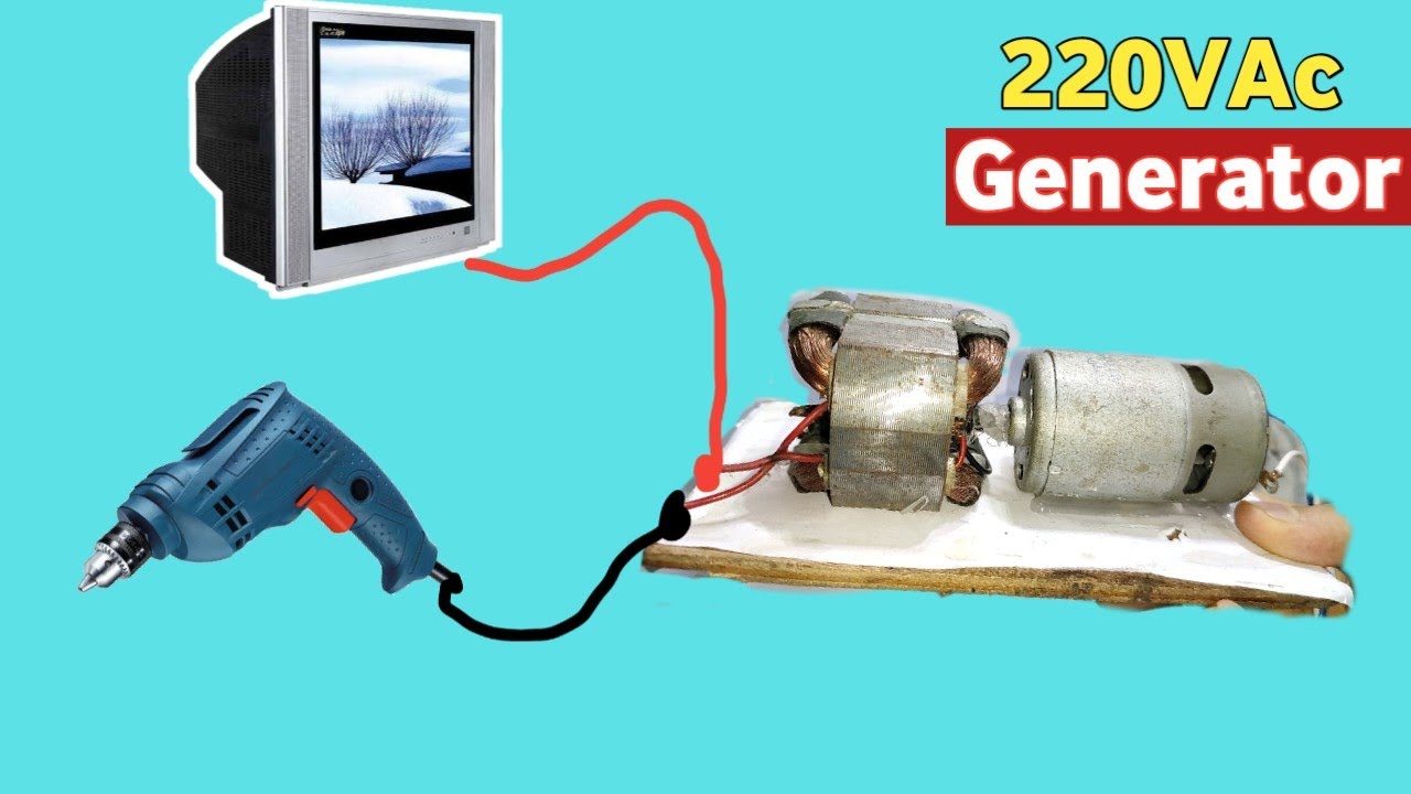 How to Make 220V Dynamo Electricity generator at home - YouTube