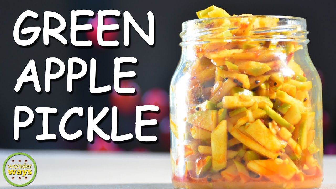 Instant Apple Pickle - Healthy recipe | Green Apple Pickle | Green ...