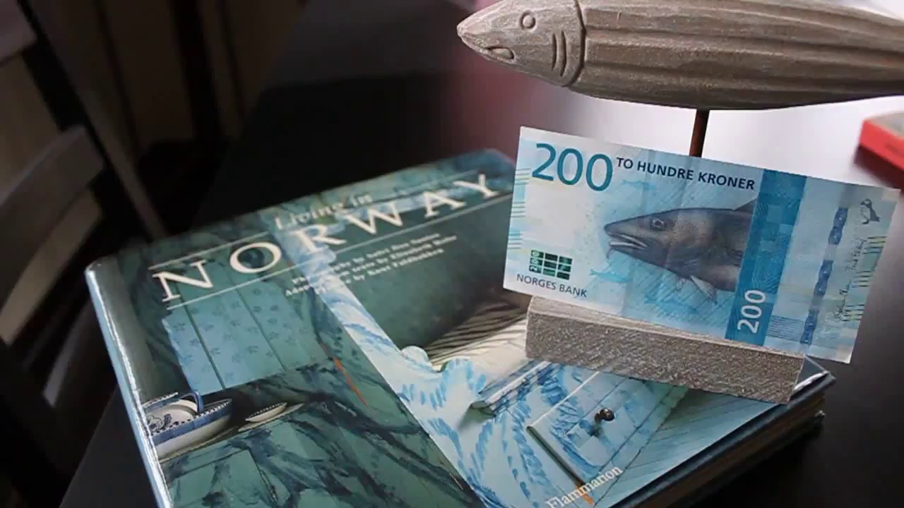 New 200 Norwegian Kroner banknote. Fishing. Beautiful. - YouTube