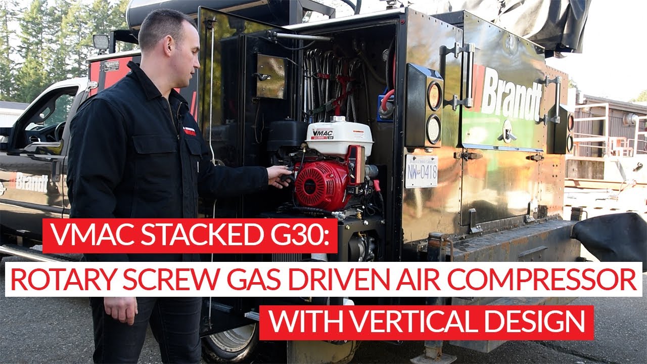 VMAC Stacked G30: Rotary Screw Gas Driven Air Compressor With Vertical ...