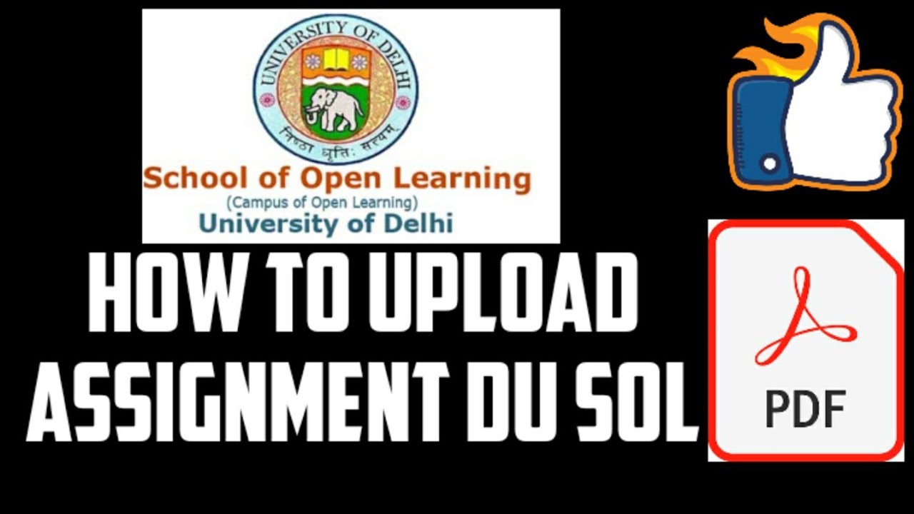 How to upload Assignment||DU SOL||ANSWER SHEET - YouTube