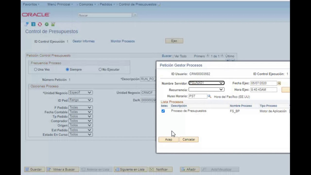 PeopleSoft CRM Control de Presupuestos para Pedido - YouTube