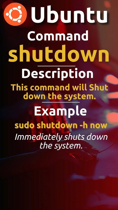 How to shutdown #ubuntuserver #ubuntu - YouTube