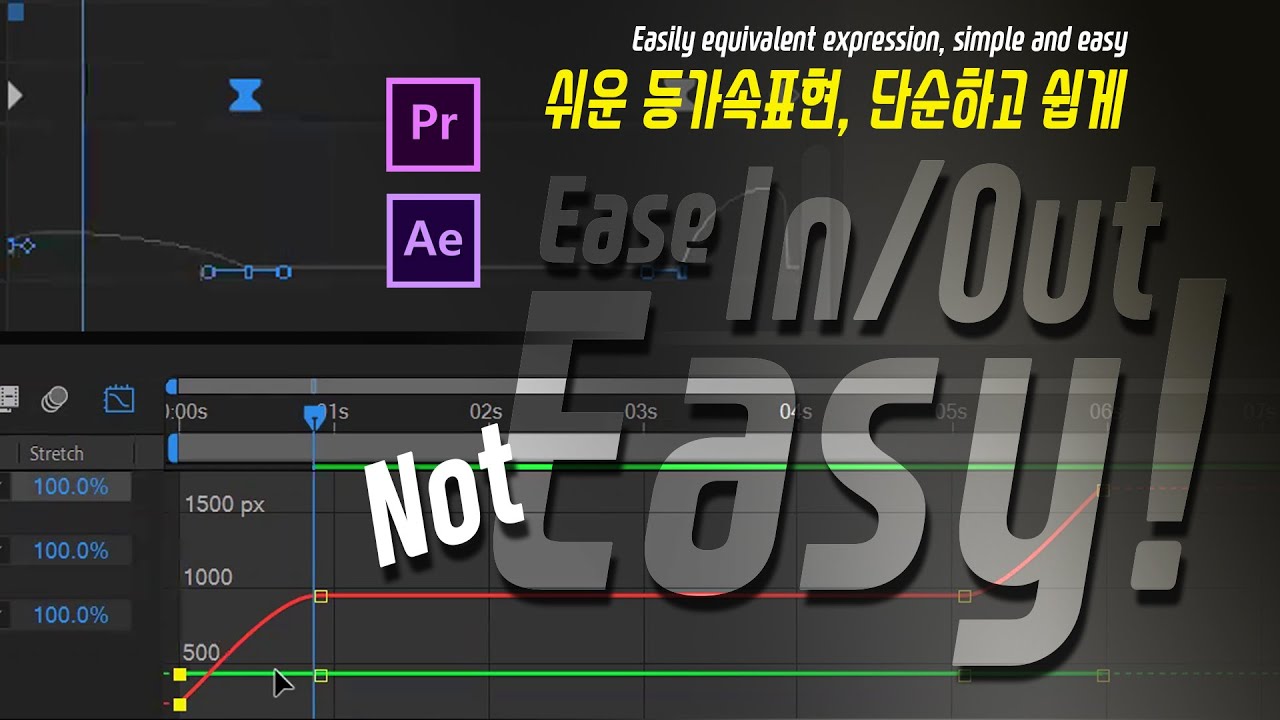 프리미어프로, 애프터이펙트 - 등가속표현(Not Easy! Ease In,Ease Out) - YouTube