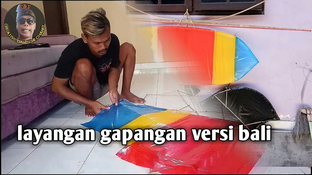 Membuat layangan gapangan versi bali+tes terbang ( SENI HIBURAN) - YouTube