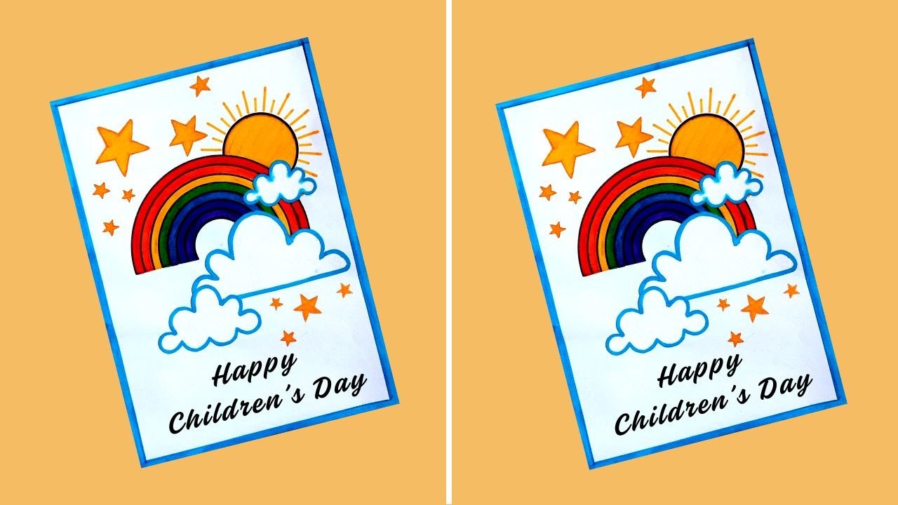 Children's Day Greeting Card| DIY Children's Day Card| Children's Day ...