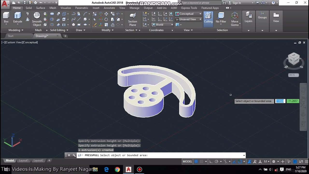 AutoCAD Tutorial 2D And 3D Mechanical Machine Part Design And Drafting ...