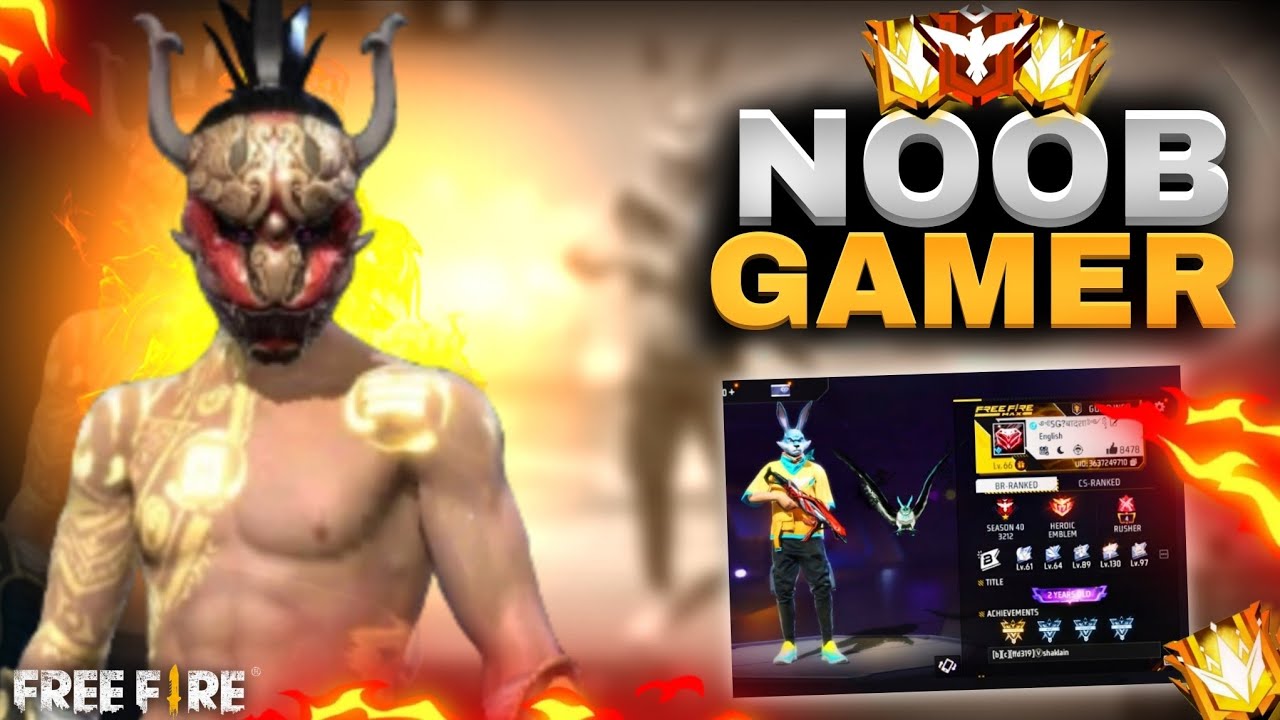 noob gamer🎮 | freefire noob gameplay😂 new season br rabk #freefire # ...