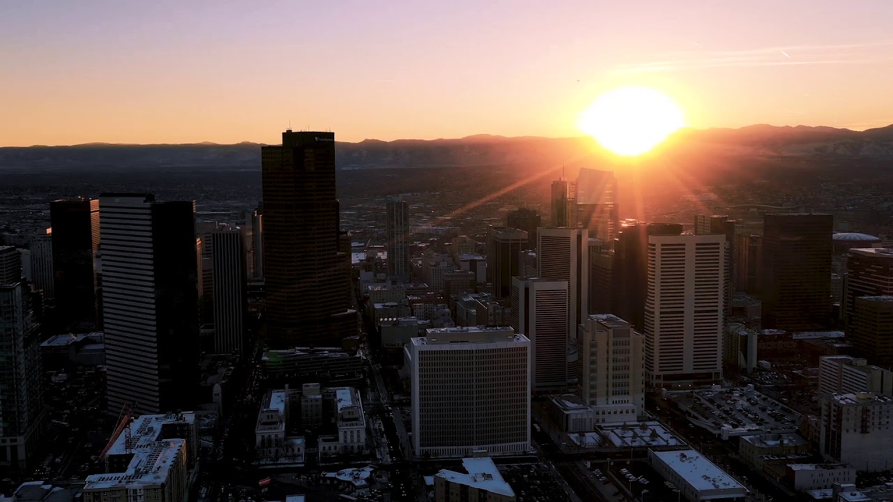 Aerial Timelapse of Denver Colorado at Sunset. - YouTube