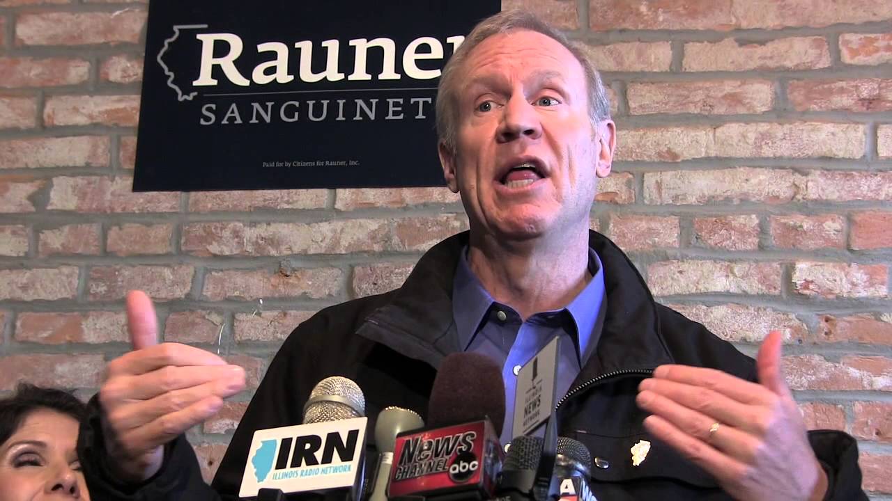 Governor-elect Bruce Rauner in Springfield after victory - YouTube