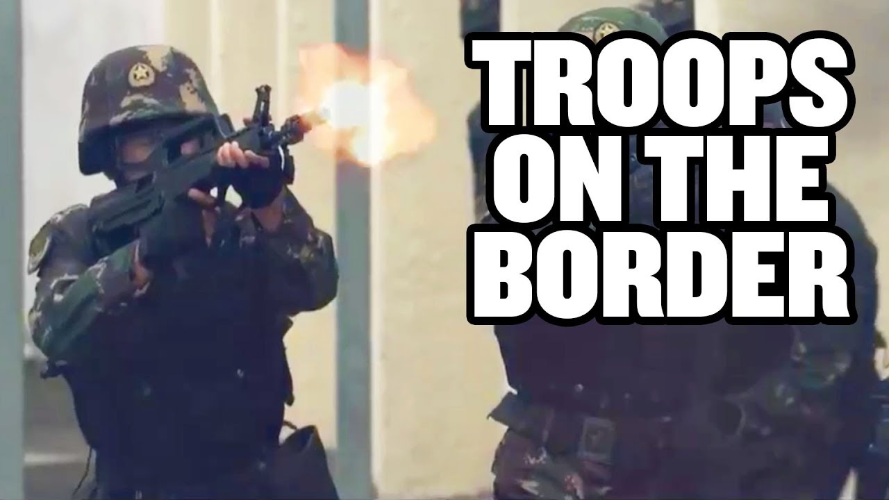 Chinese Troops Build Up on Hong Kong Border: White House - YouTube