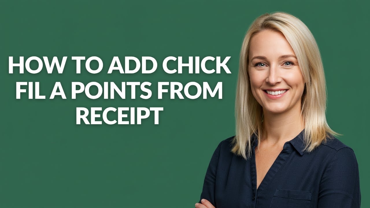 HOW TO ADD CHICK FIL A POINTS FROM RECEIPT - Julia'sTutorials - YouTube