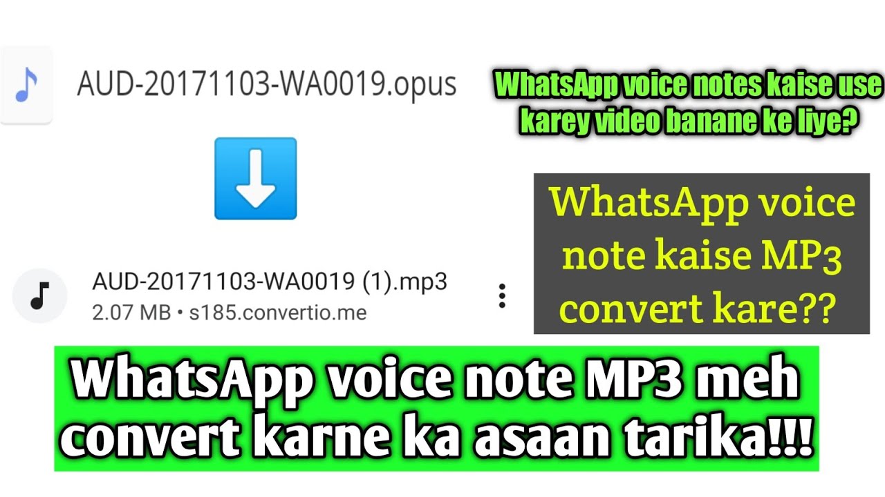 Convert WhatsApp Voice Note To MP3 WhatsApp Voice Note Opus Se MP3 convert-whatsapp-voice-note-to-mp3-whatsapp-voice-note-opus-se-mp3