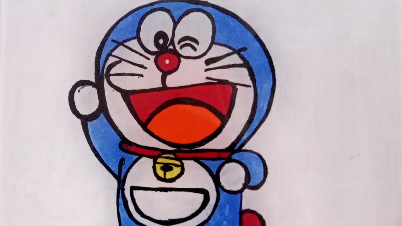 how to make Doraemon glass mirror painting # glass mirror painting ...