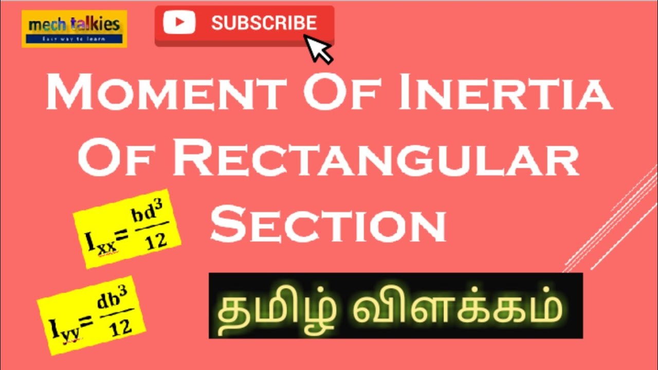 Moment of inertia of rectangular section - YouTube