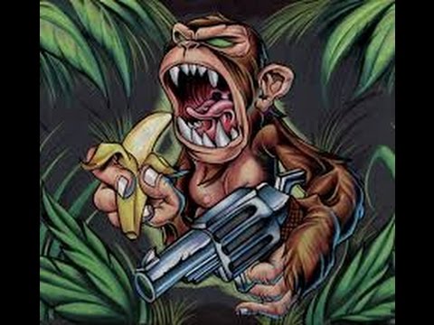 Monkey AK-47 shooting funny - YouTube