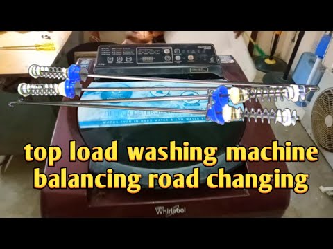 whirlpool top load washing machine balancing spring rod changing - YouTube