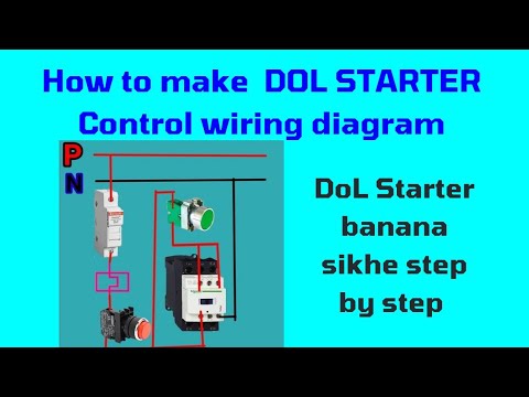 DOL Starter control wiring diagram - YouTube
