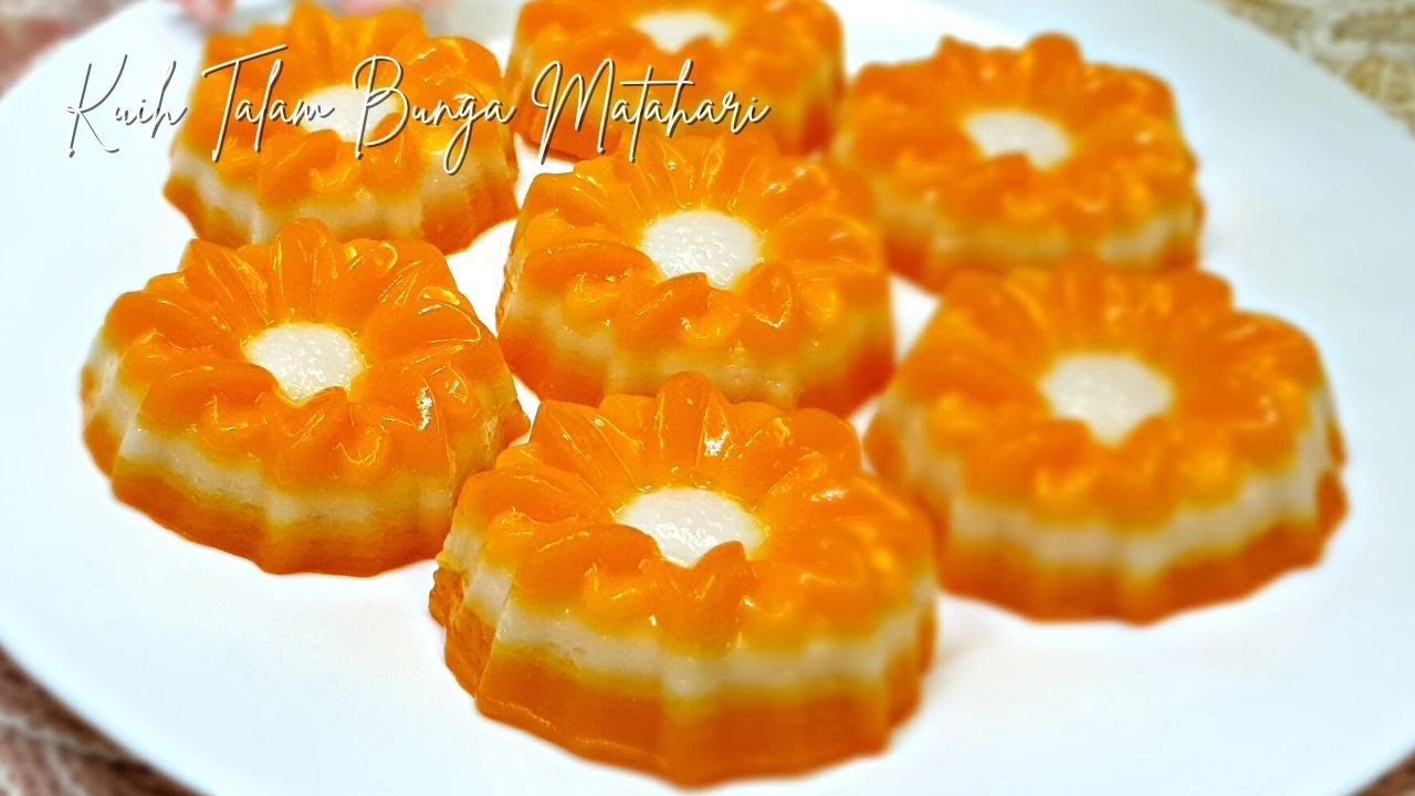 Kuih Talam Bunga Matahari | Sunflower Talam Kueh - YouTube