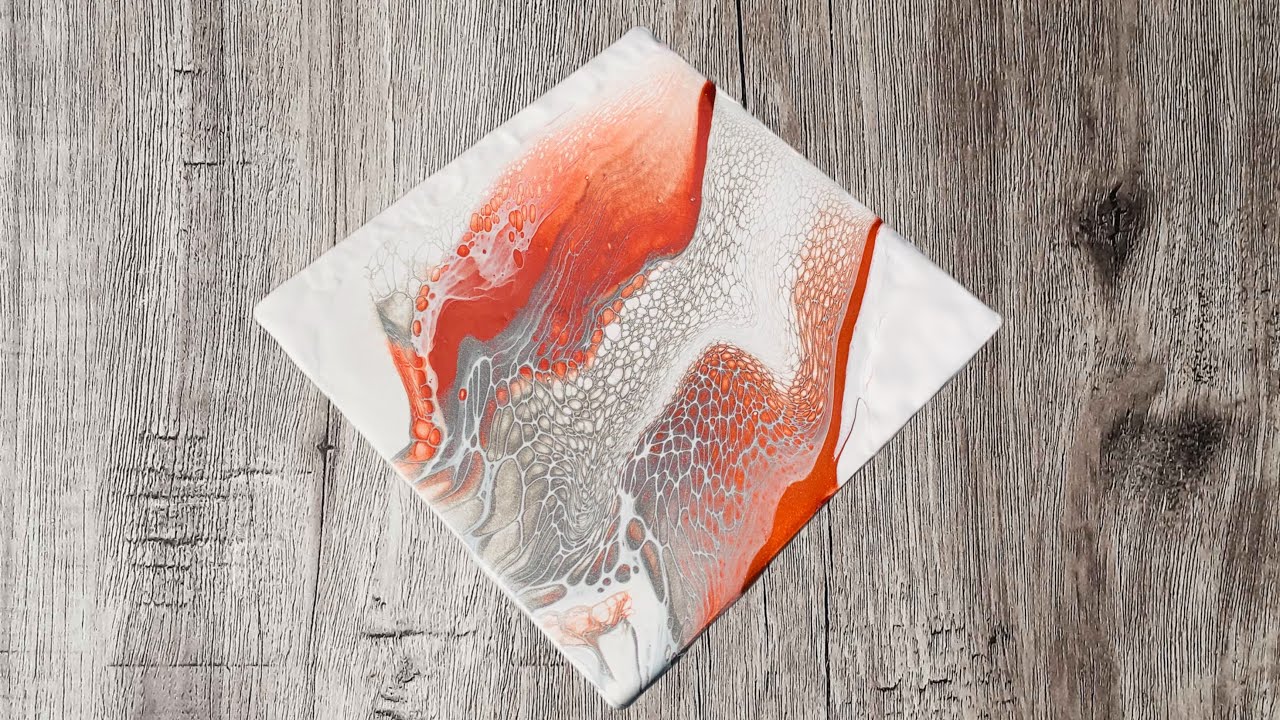 Copper & Silver - Bloom Swipe Technique #acrylicpouring #fluidart # ...