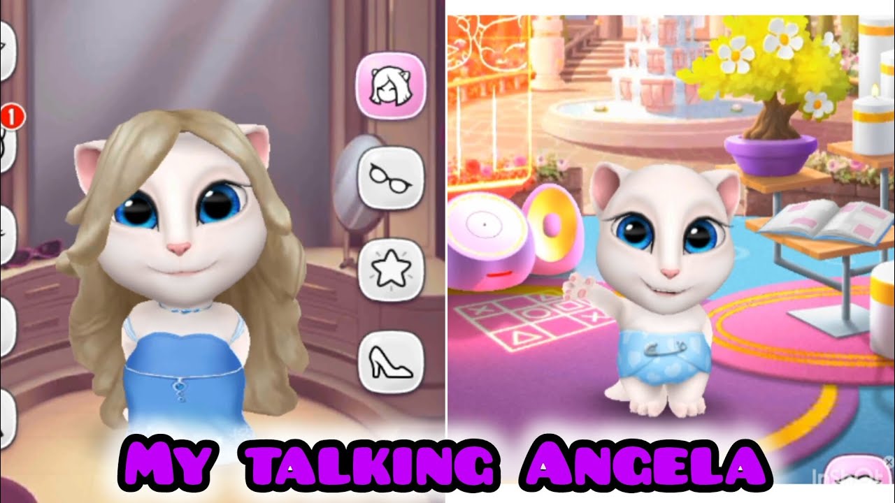 my talking Angela makeup and dress up competition YouTube video viral ♥ ...