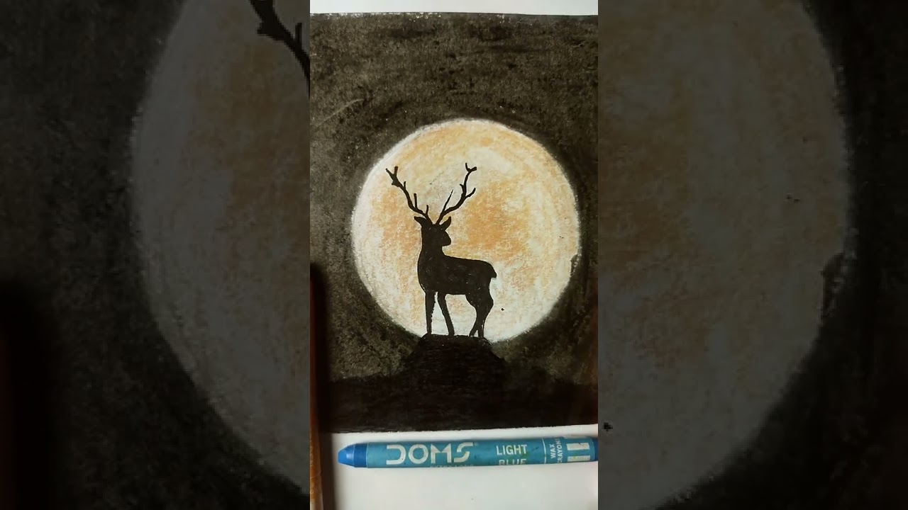 oil paster painting drawing oli paster colour sketch youtubeshort # ...
