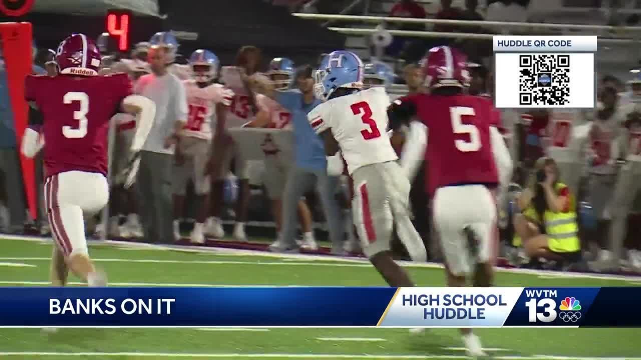 High School Football Team Huddle