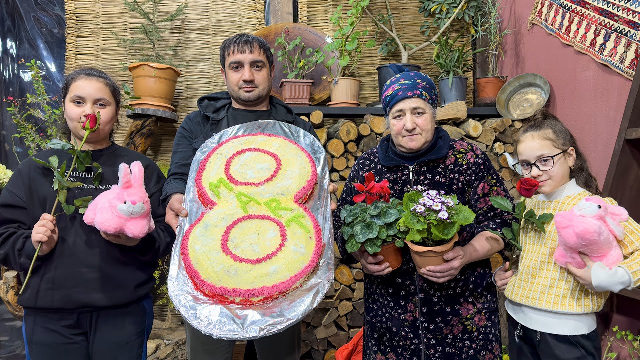 COOKING 8 MARCH CAKE! INTERNATIONAL WOMEN'S DAY IN RELAXING VILLAGE ...