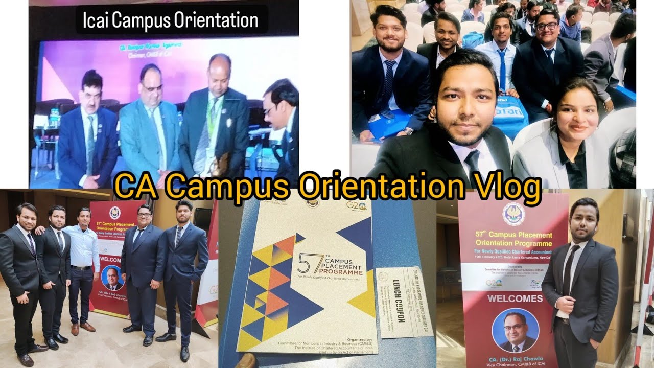 My first Vlog after becoming CA Campus Placement Orientation day ...