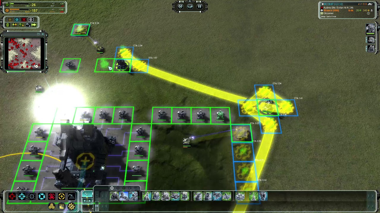 FAF - UEF air defense vs AIX sorian ai air - YouTube