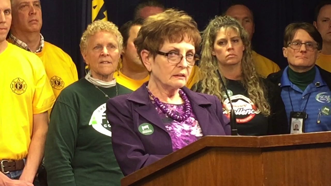 PERS: B-roll of Barbara Walsh speaking at Feb. 13 press conference ...