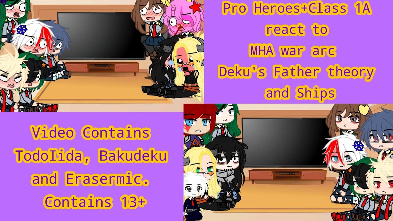 Pro Heroes+Few Class 1A react MHA war Arc AFO as Dekus Father &ships ...