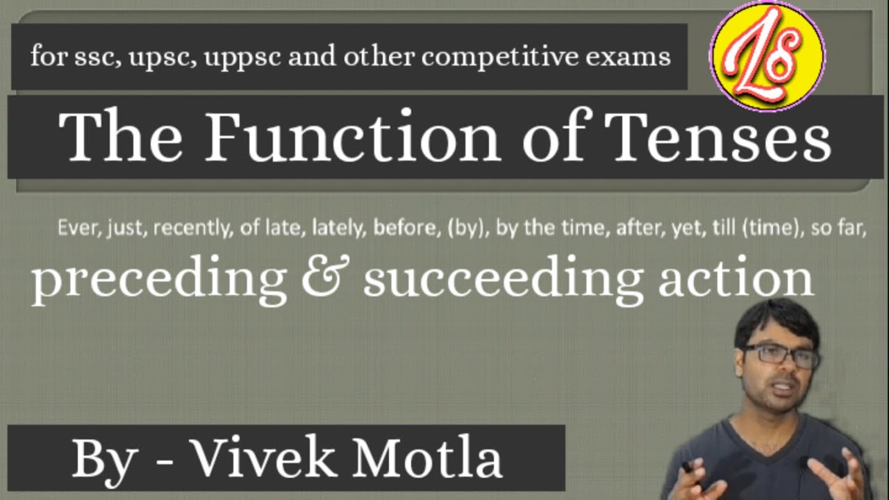 The Function of Tenses part 3, preceding and succeeding action. for ssc ...