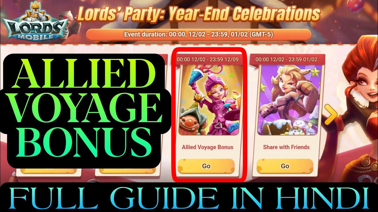 Lords Mobile New Allied Voyage Bonus Event | Lords Mobile Year End ...