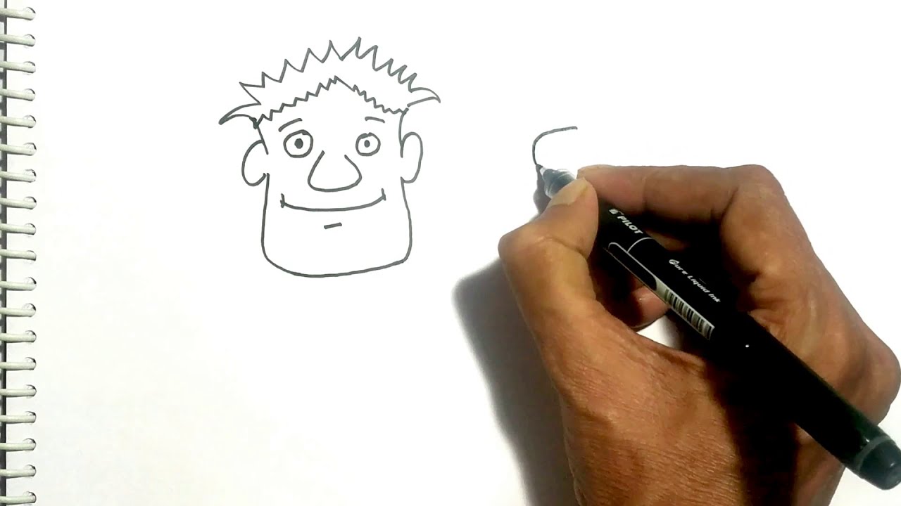 HOW TO DRAW A Cartoon face step by Step Easy Drawing Tutorial of ...