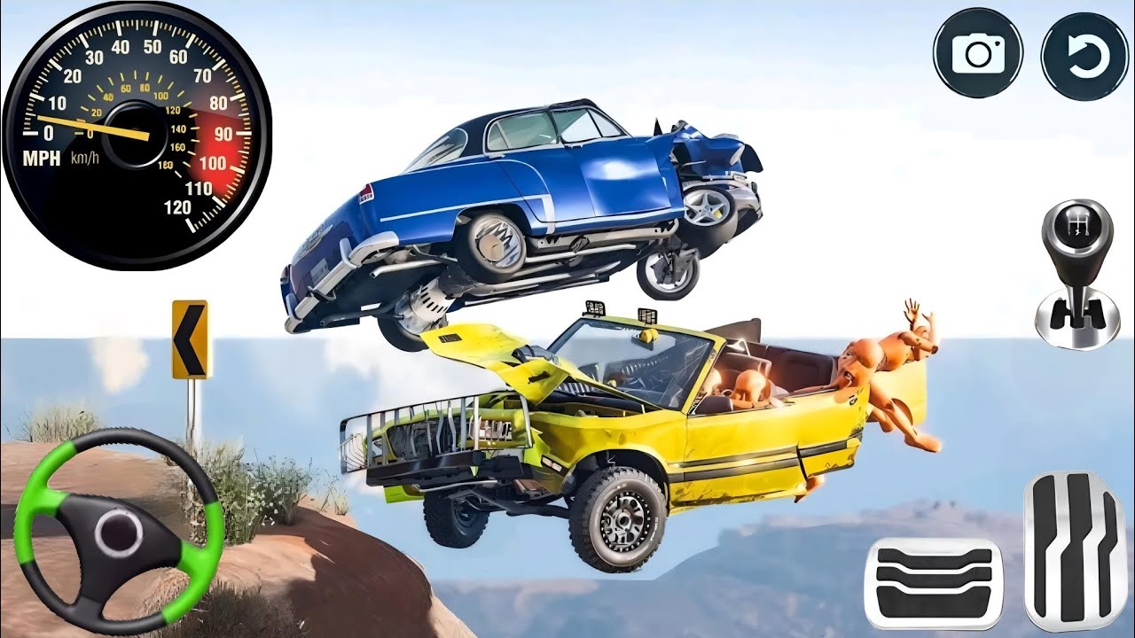 Crazy Car Crash Derby Racing 😱-Mega Ramp Car Demolition Game -Android ...