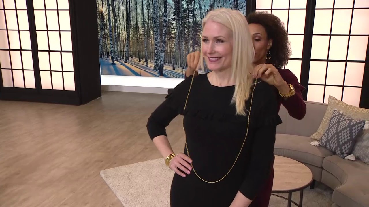 KATE & MALLORY LONG SLEEVE SWEATER DRESS W/ RUFFLE DETAIL - YouTube
