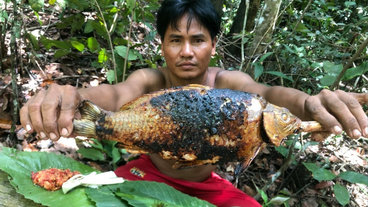 survival skills | Cook Fish, Eat in the Forest, Eat Delicious - YouTube