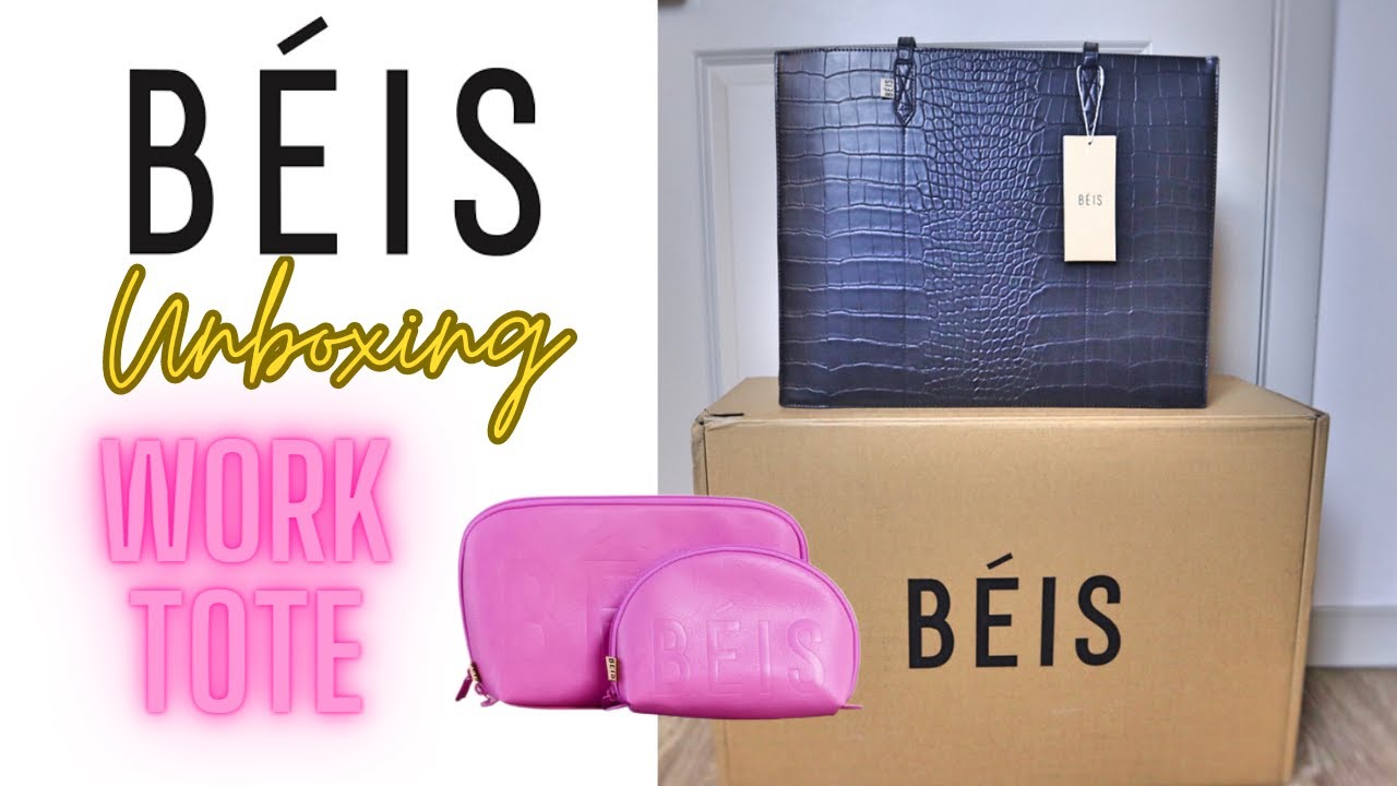 Beis Unboxing - Beis Work Tote & Beis Pouch Set -Sherbet Collection ...