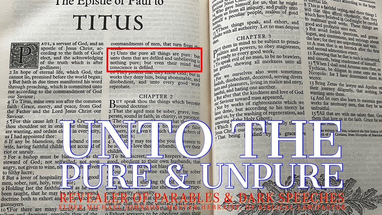 Pure vs Defiled: A Spiritual Examination - YouTube