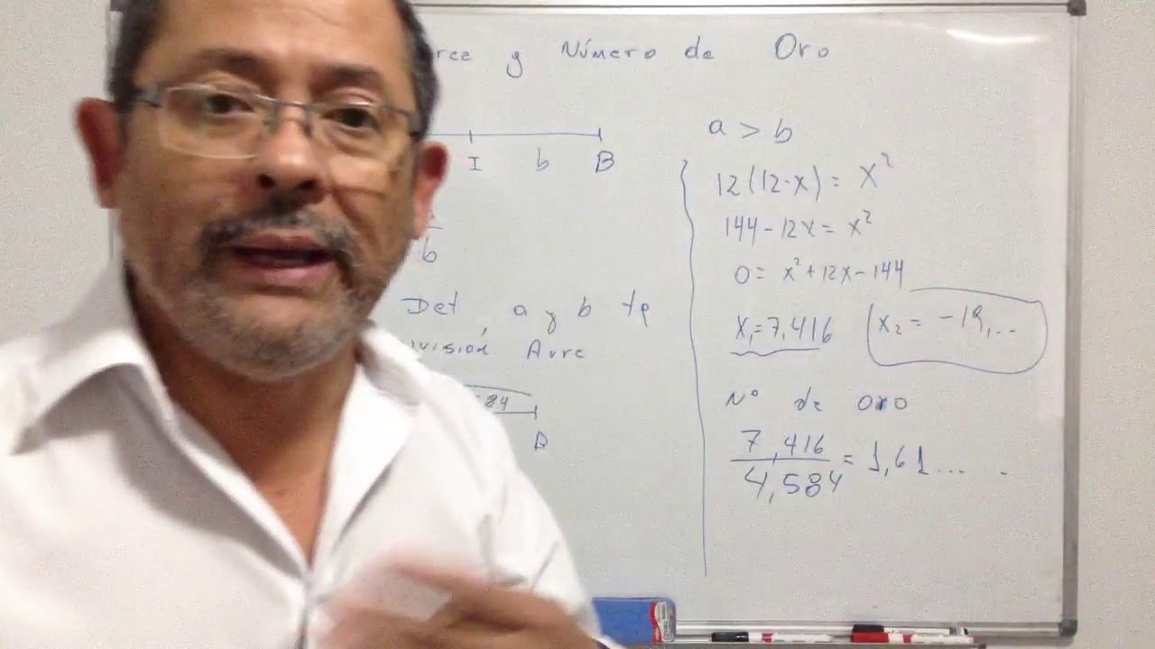 División Áurea y número de Oro ejercicio resuelto - YouTube