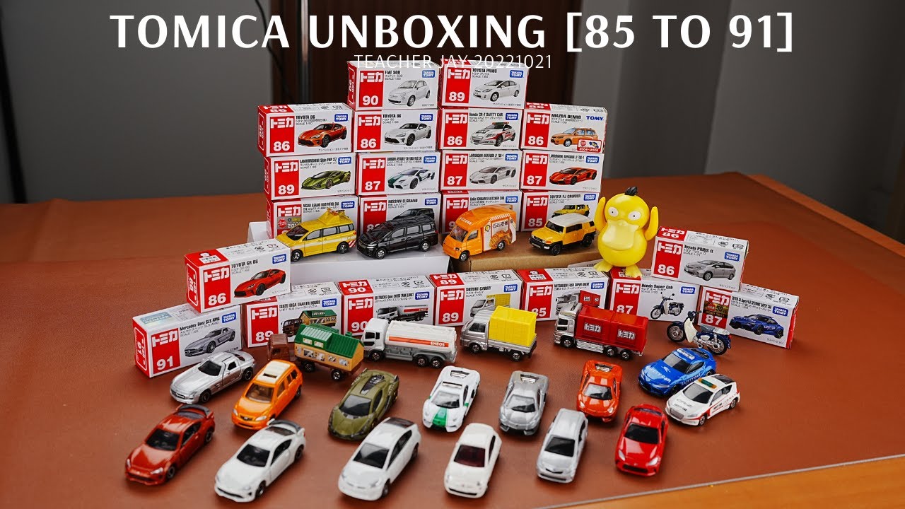 トミカ Tomica [85 To 91] | 開封 Unboxing 开箱 | relax 躺平 减压 心理按摩 | 玩具車 Toy ...