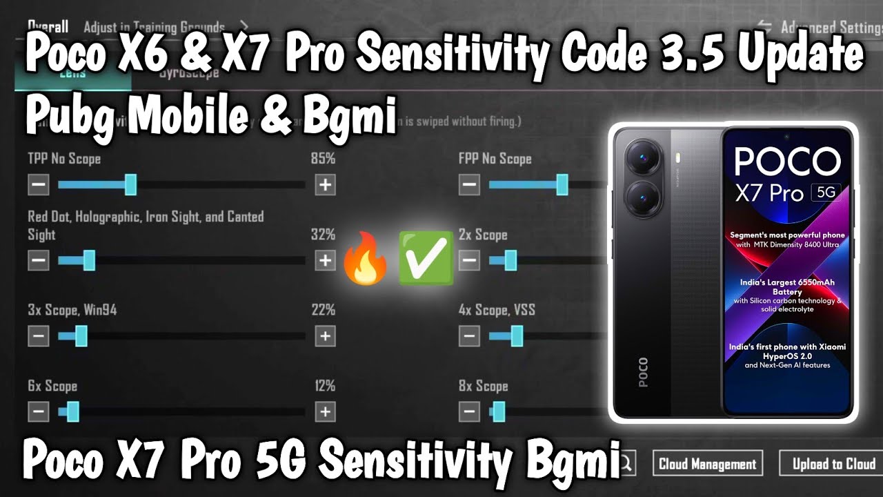 Poco X6 & X7 Pro Sensitivity Code 3.5 Update Pubg Mobile & Bgmi | Poco ...