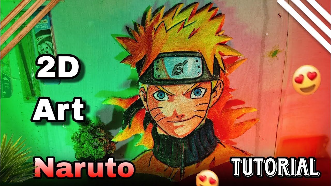 2D Art of Naruto From Thermacol 😍 2D Tutorial - YouTube