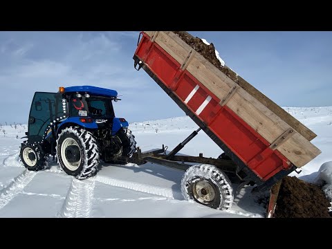 NEWHOLLAND TD 90 ile Hayvan gübresi götürme/kar temizligği/