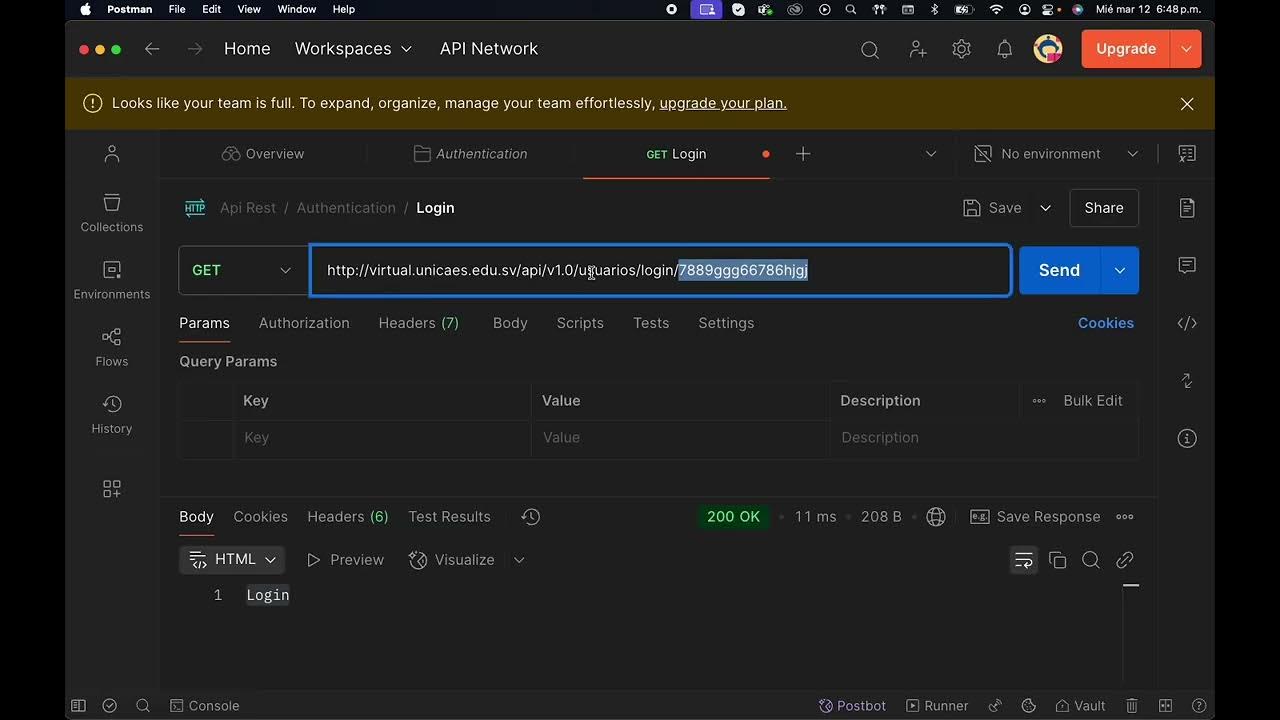 Continuando con el proceso de creación del Login en la API Rest - YouTube