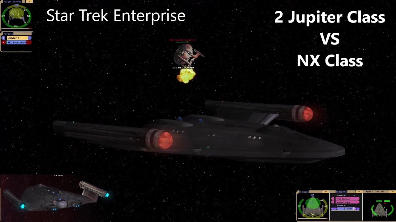 2 Jupiter Class Ships VS NX Class Enterprise | Both Sides | Star Ship ...