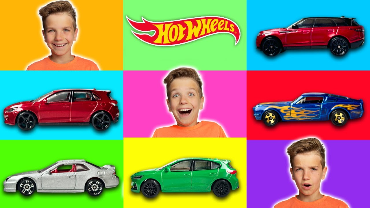 Mark opened hot wheels and names car brands - YouTube